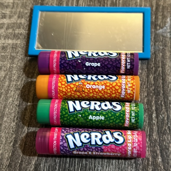 Nerds | Makeup | Nerds Flavored Lip Balm And Mirror Set | Poshmark